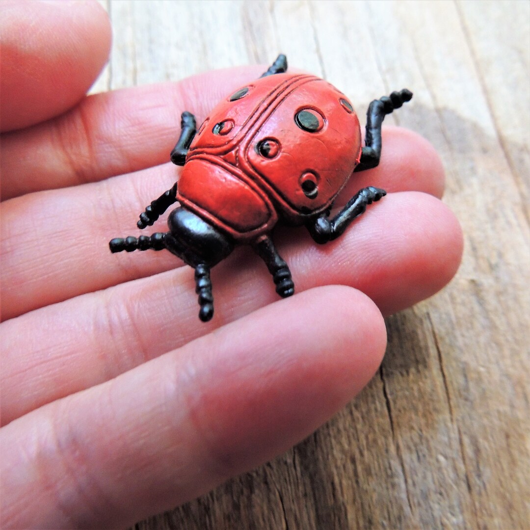 MINIATURE LADYBUG Animal Insect Figures Figurines Fairy Garden ...