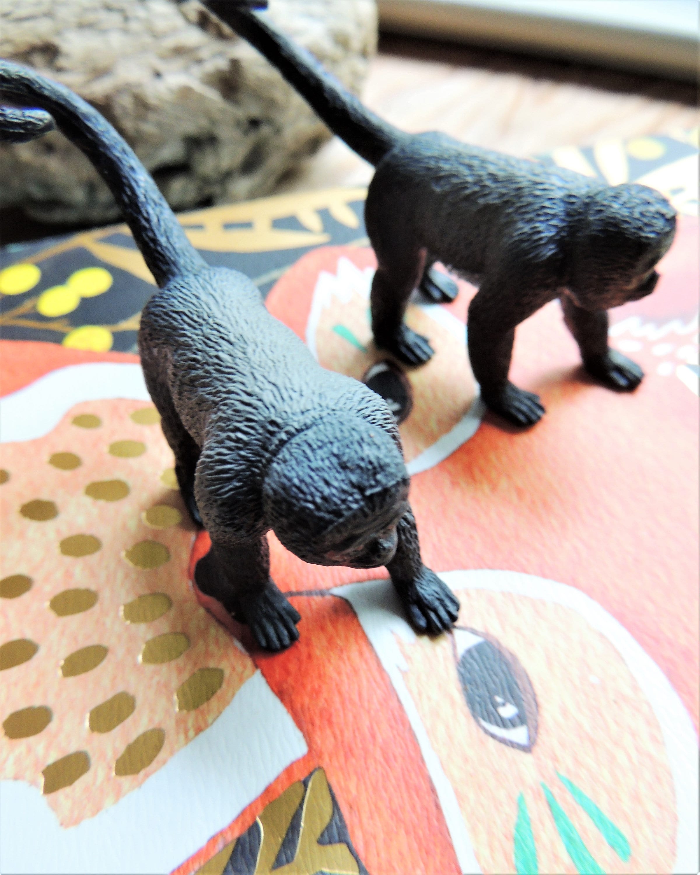 MINIATURE ANIMALS Woolly Monkey Plastic Animal Figure | Etsy