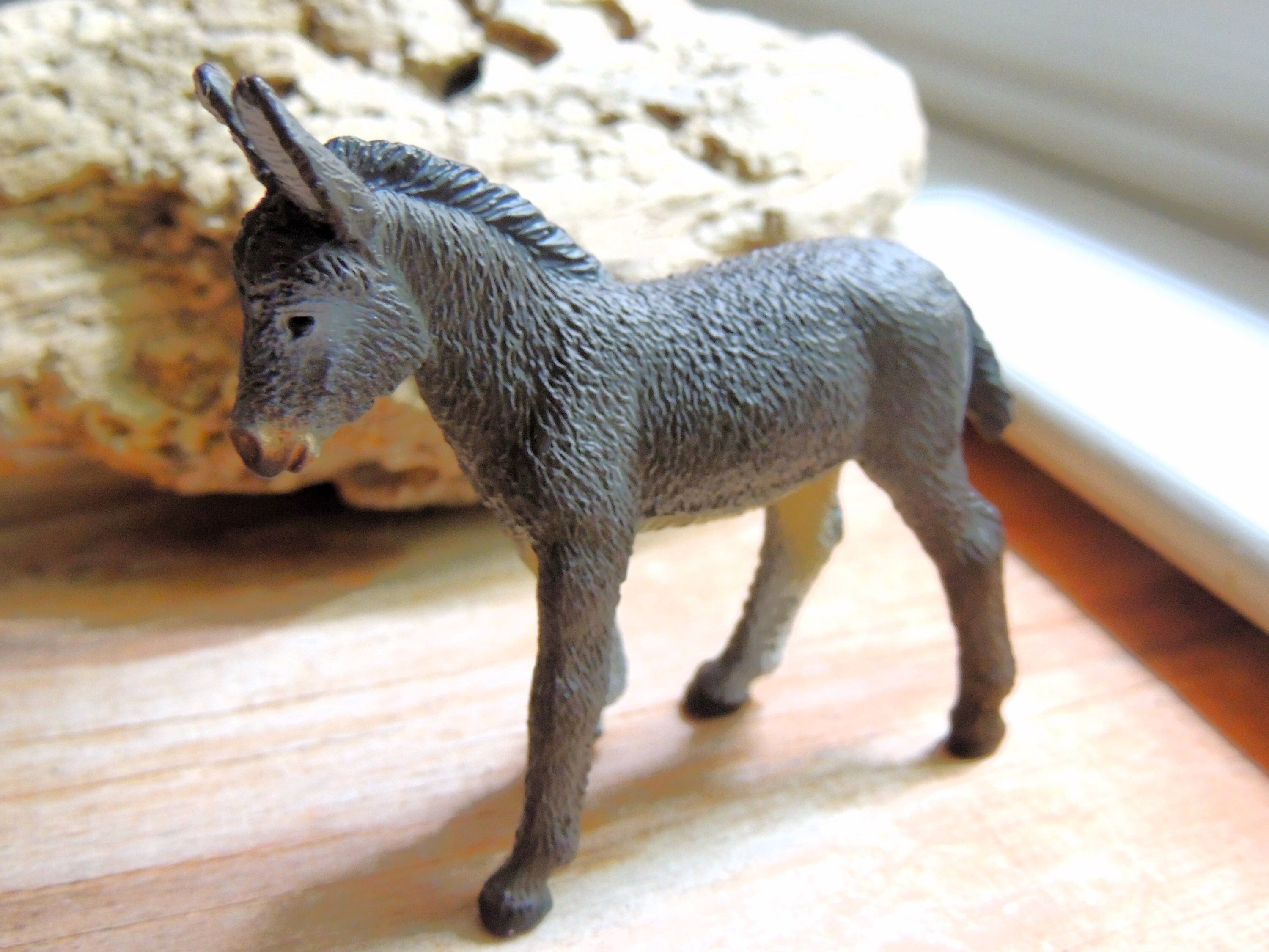Large MINIATURE DONKEY FOAL Farm Animals Figure Figurine Fairy Garden ...