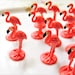 Set of Tiny MINIATURE FLAMINGOS Pink Flamingo Bird Animal Mini Figures ...