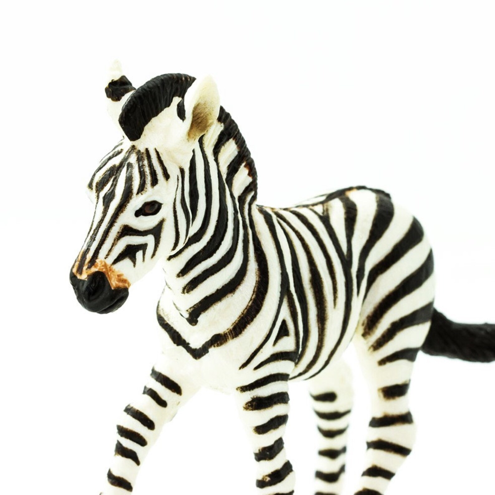Large MINIATURE ZEBRA FOAL Animals Figure Figurine Fairy Garden Diorama ...