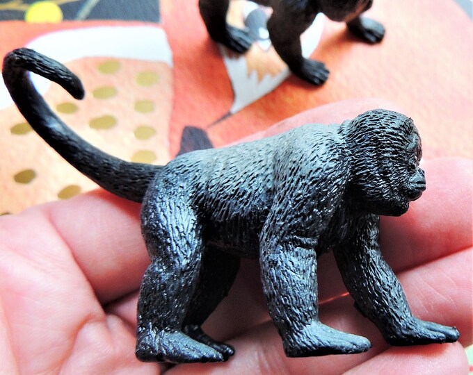 MINIATURE ANIMALS Capuchin Monkey Plastic Animal Figure Figurines ...