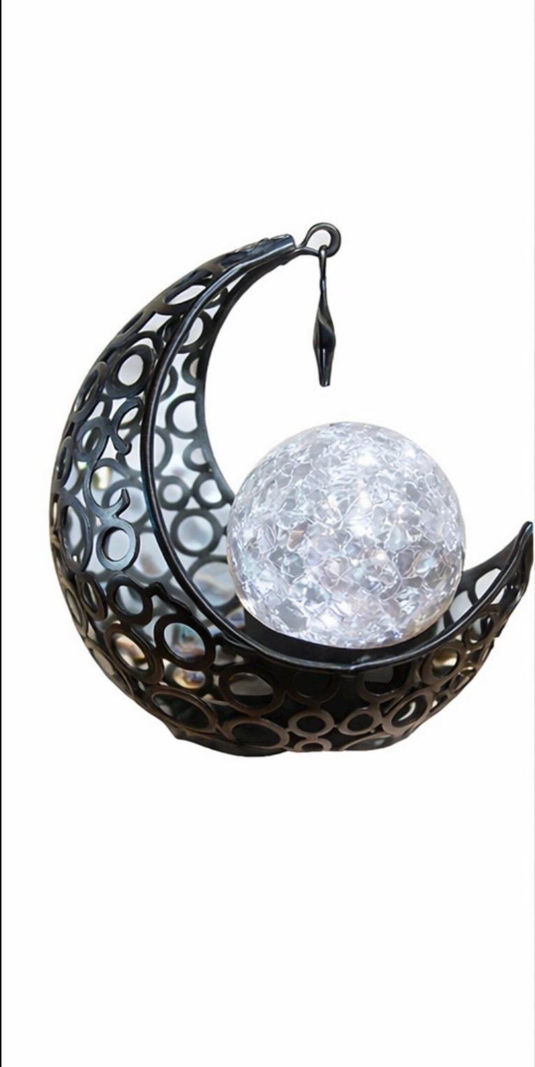 Clear Quartz Sphere in Crescent Moon Holder - Etsy