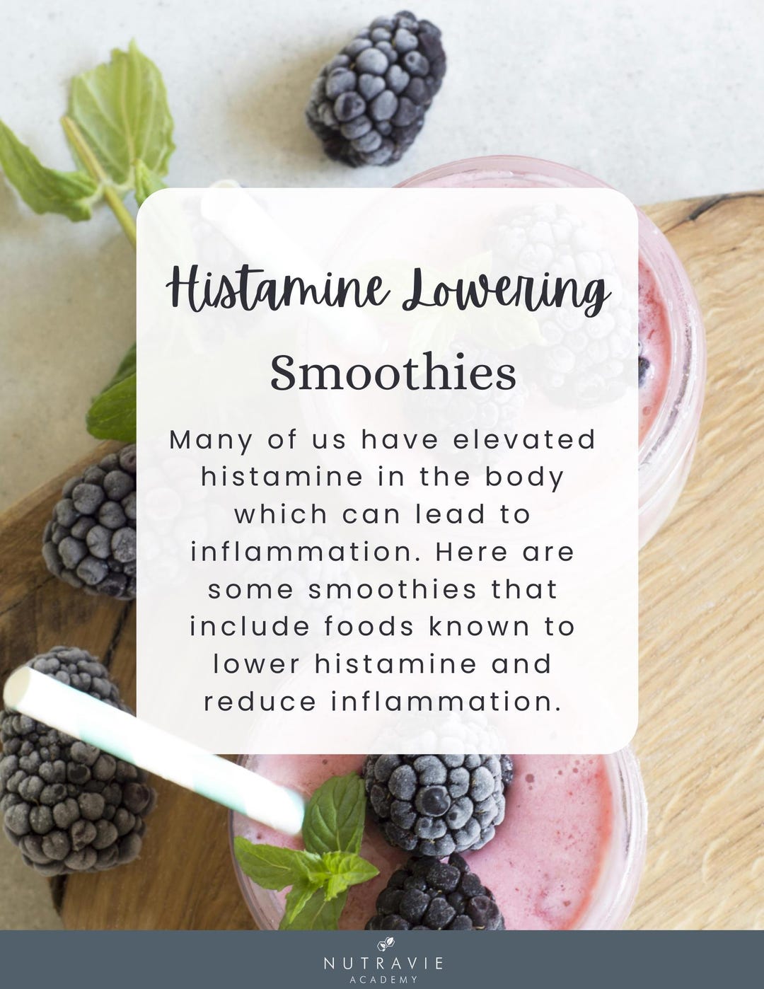 Histamine Lowering Smoothies | Histamine Drinks | Smoothie Ideas - Etsy
