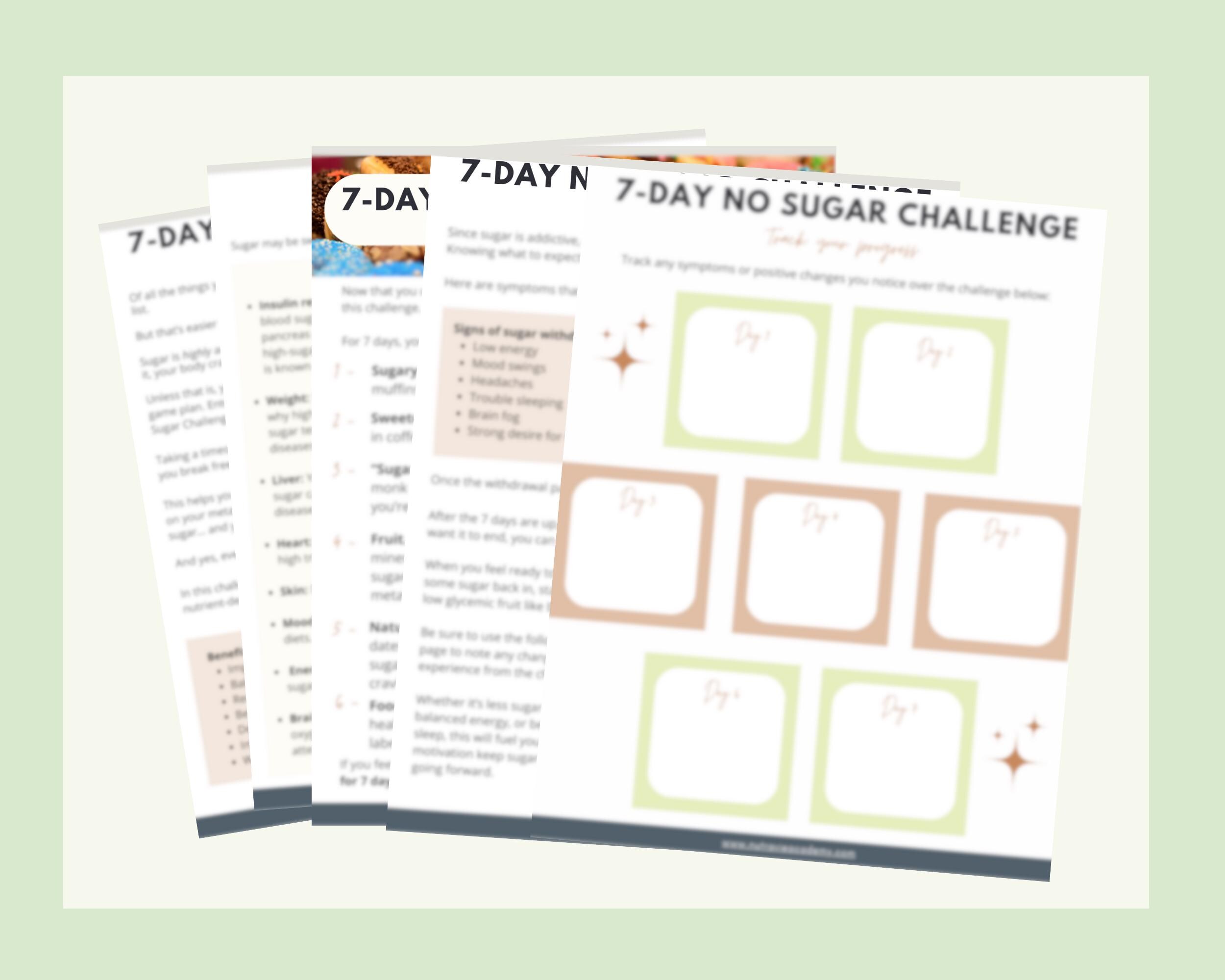 7-day No Sugar Challenge With Meal Ideas | Sugar Free | Healthy ...