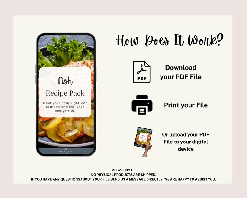 Fish Recipe Pack | Healthy Meals - Etsy