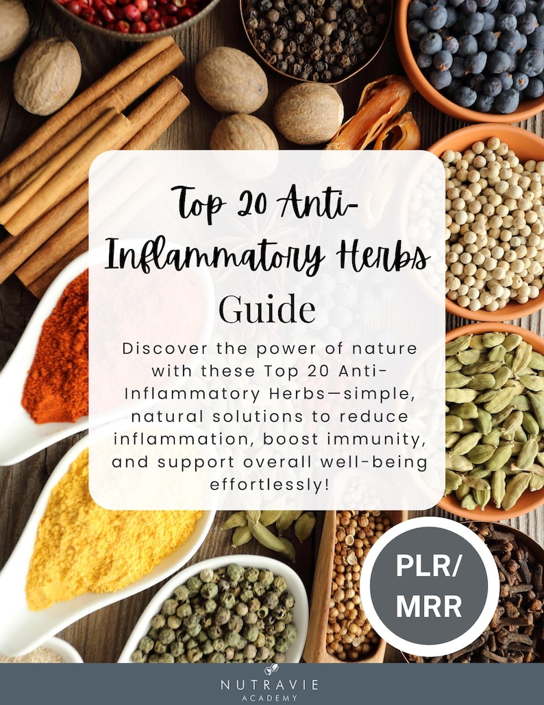 PLR/MRR Top 20 Anti-inflammatory Herbs - Etsy