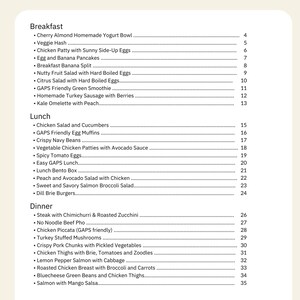 GAPS Meal Plan and Recipes | Gut Health Friendly Meals | Gut Health - Etsy