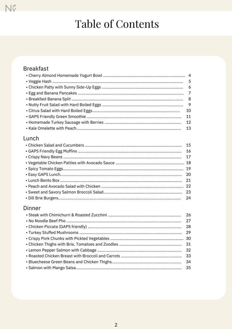 GAPS Meal Plan and Recipes | Gut Health Friendly Meals | Gut Health - Etsy