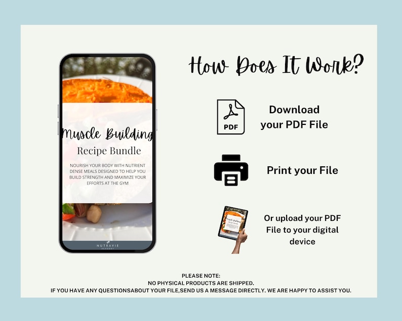 Muscle Building Meal Plan and Recipes | Muscle Building | Muscles | - Etsy