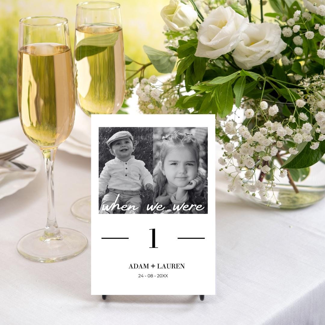 When We Were Table Numbers Wedding Table Numbers Wedding Reception ...