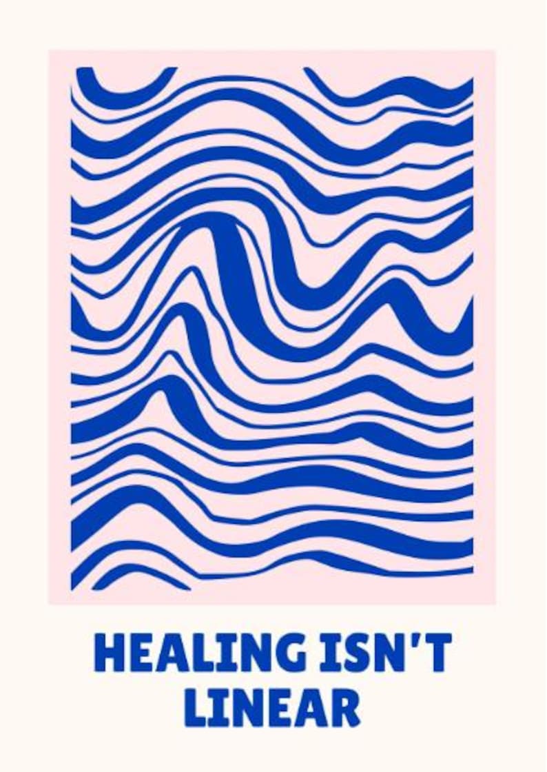 Healing Isn't Linear Therapist Office Decor Art Gift for Therapist ...
