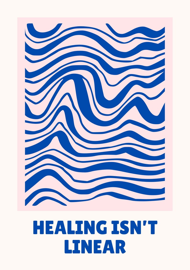 Healing Isn't Linear Therapist Office Decor Art Gift for Therapist ...