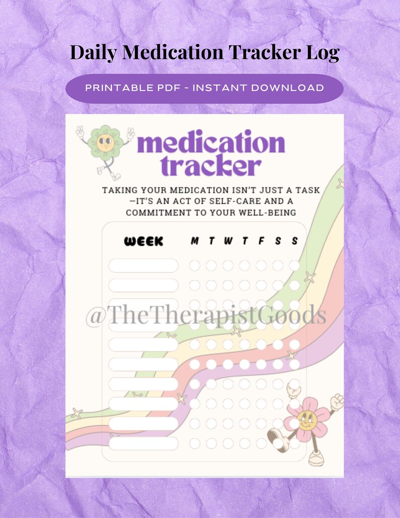 Medication Tracker Daily | Medication Log | Medication List | Medicine ...