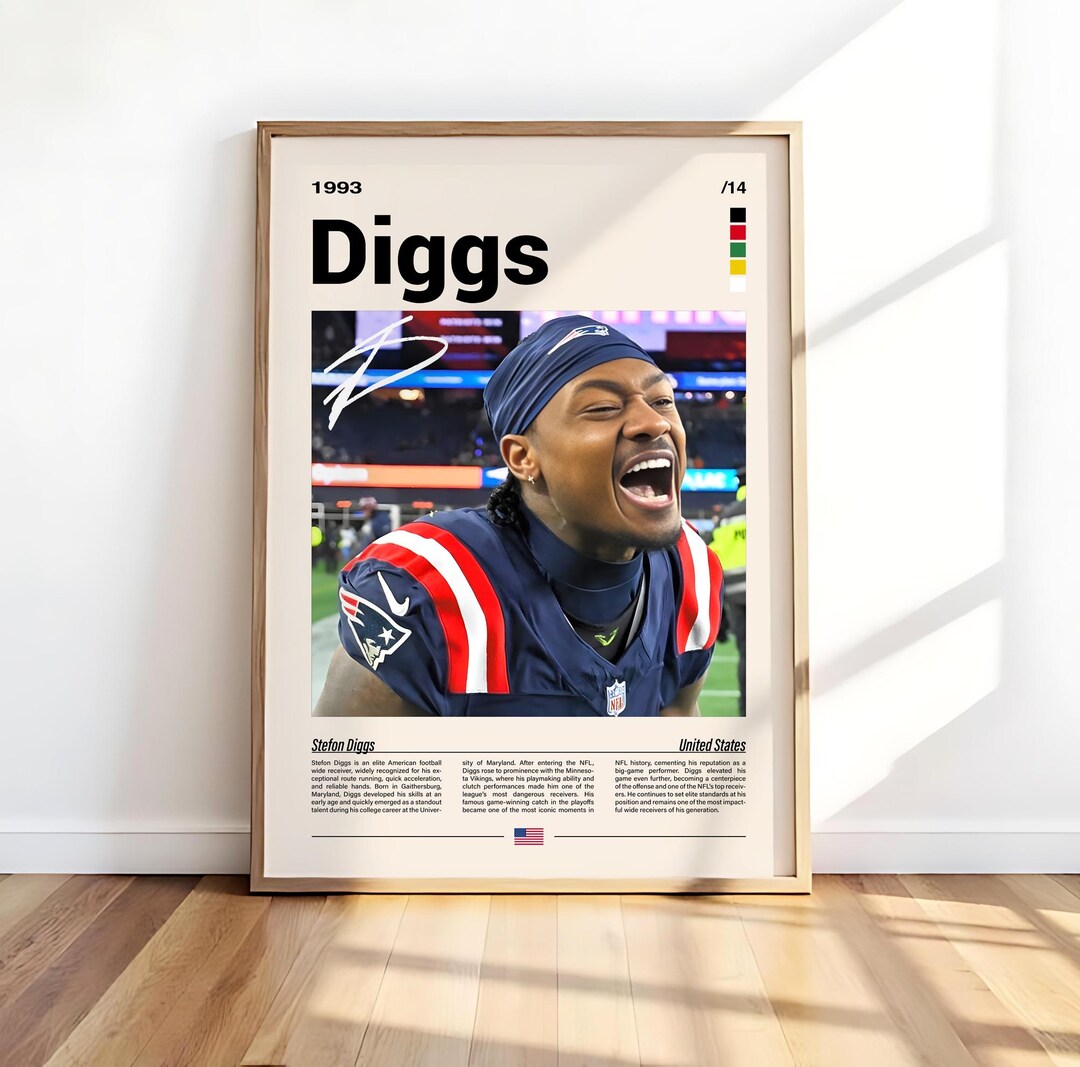Stefon Diggs Poster – NFL Football Wall Art (digital Download) - Etsy