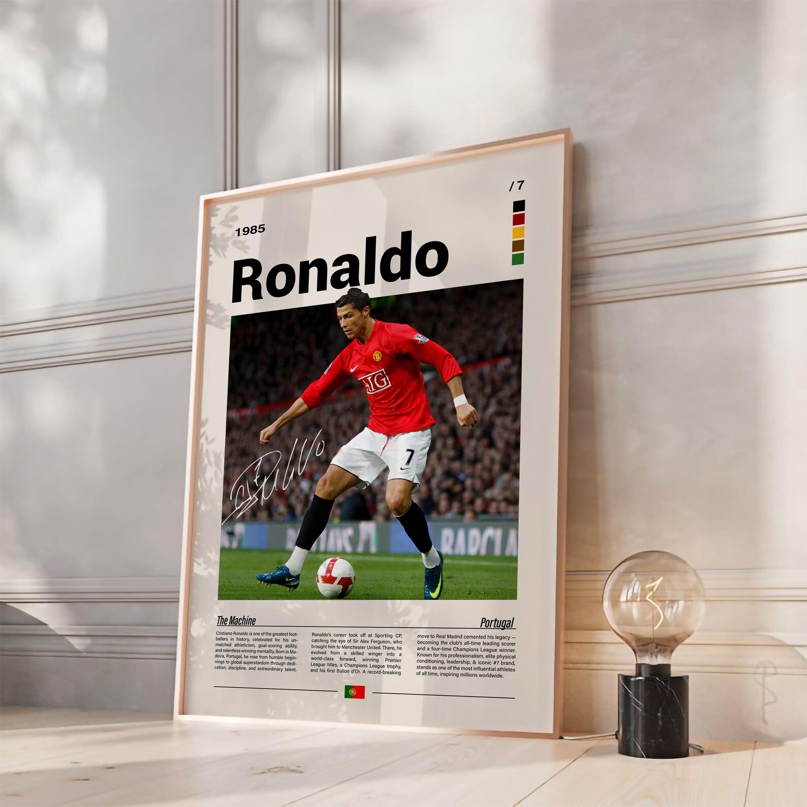 Cristiano Ronaldo Poster, Football Wall Art, Soccer Printable, Digital Art - Etsy