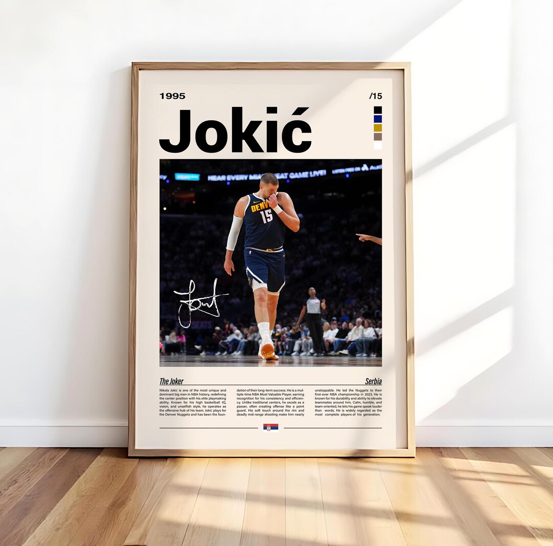 Nikola Jokic Poster – NBA Basketball Wall Art - Etsy