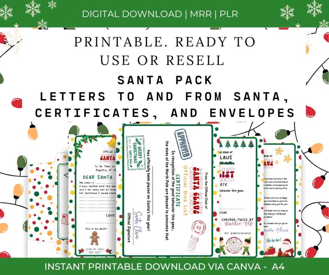Santa Letter Children's Bundle | Letter to Santa | Letter From Santa ...