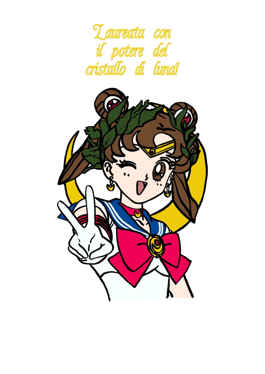 Sailor Moon Graduation Greeting Card Personalized - Etsy