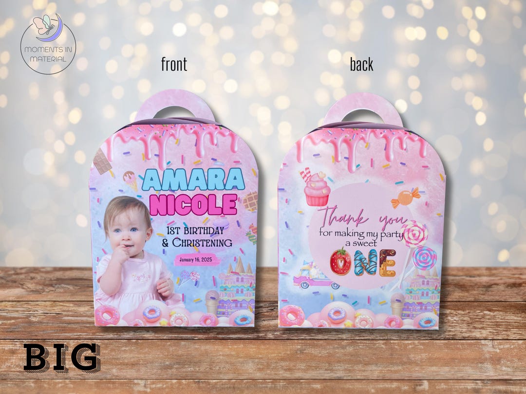 Personalized Candyland Party Box - Custom Loot Bag, Party Favor, Gift ...