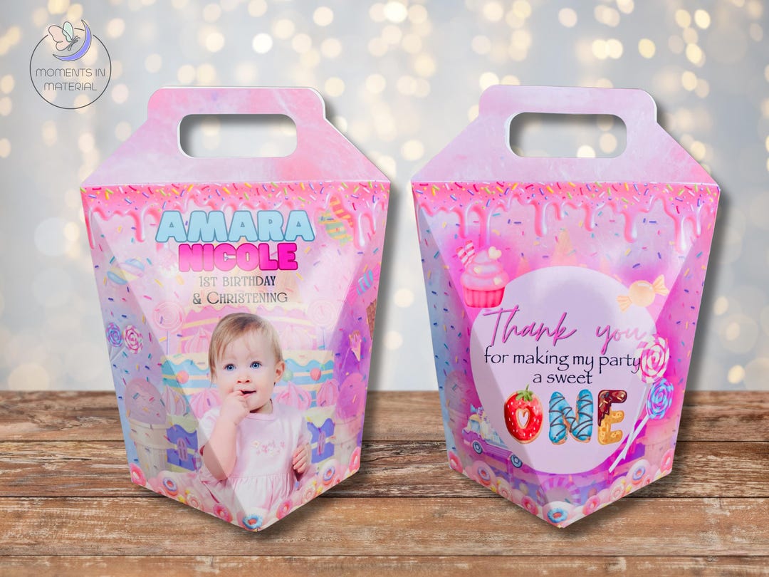 Candyland Personalized Party Box - Loot Bags - Party Favor - Gift Bag ...