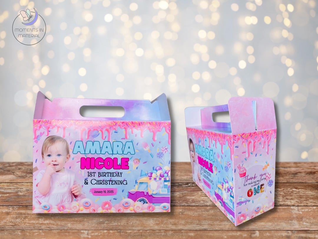 Candyland Theme Personalized Party Box - Loot Bag - Party Favor - Gift ...
