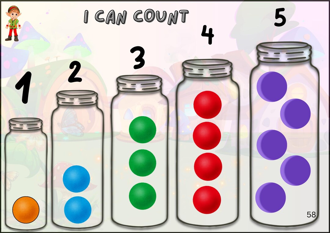 Counting Glass, Busy Books for Kids - Etsy