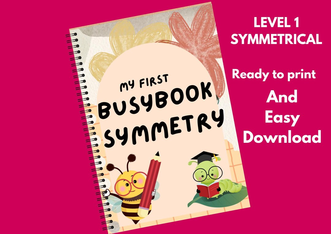 Busy Book Printable, SYMMETRY Worksheet, Busybooks Digital, - Etsy