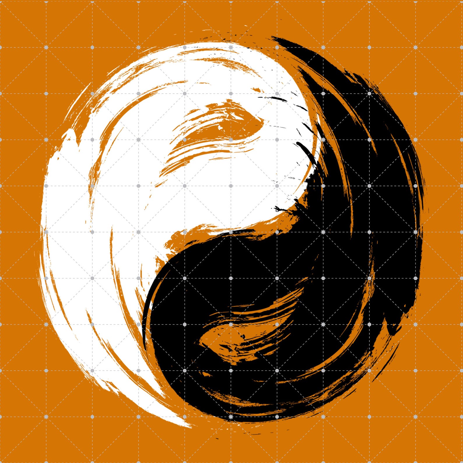 Bundle Yin Yang Png, Yin Yang Set With Silhouette Png, Gold Foil Yin ...