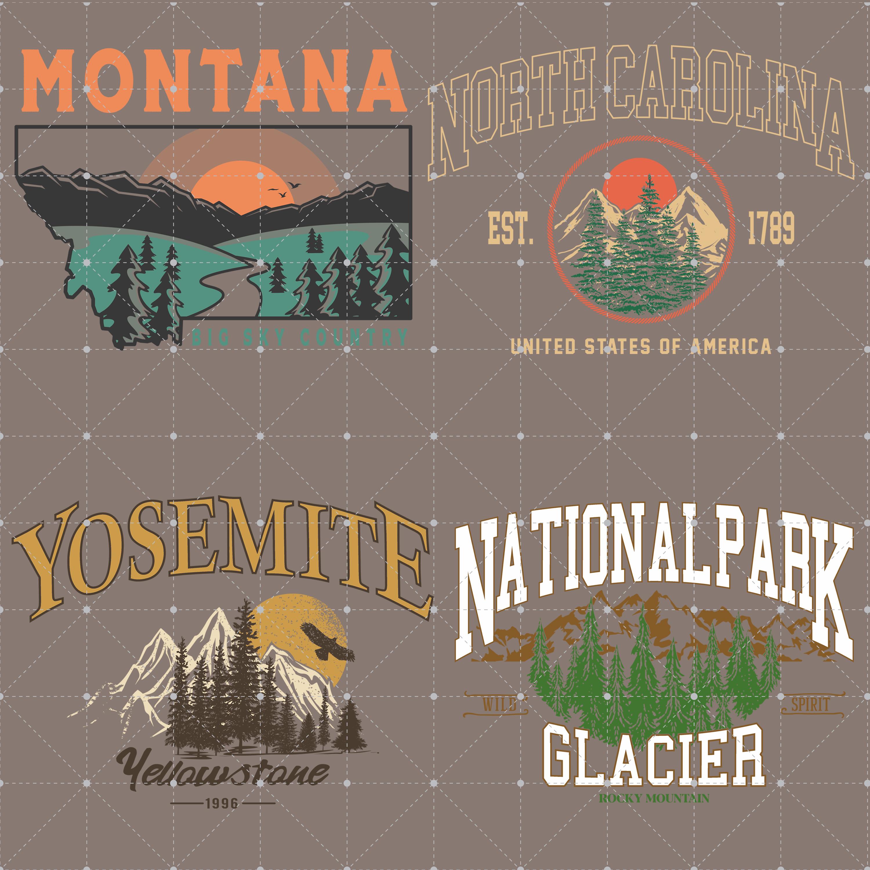 National Park Bundle Png, Yosemite Png, Lake Tahoe Png, Sublimation ...