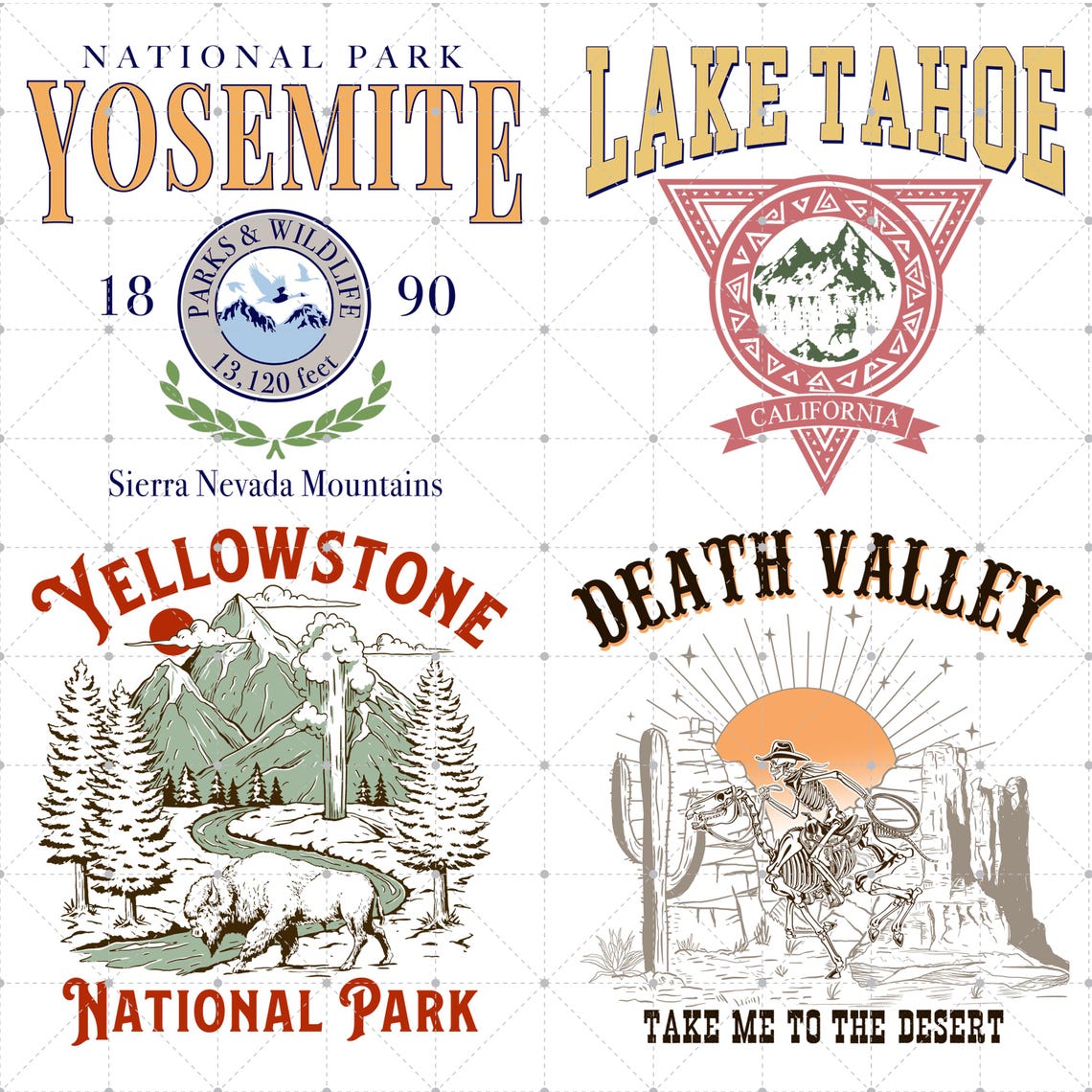 National Park Bundle Png, Yosemite Png, Lake Tahoe Png, Rocky Mountains ...