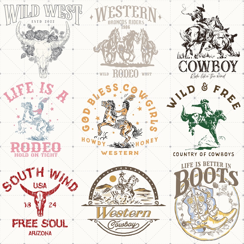 Wild West Cowboy Png, Vintage Cowboy Png, Rodeo Cowboy Png, Cowgirl ...