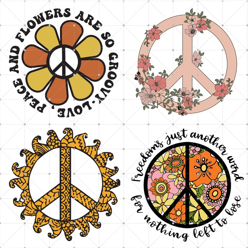 Bundle Peace Sign Png, Peace Png, Sublimation Digital Design Png ...