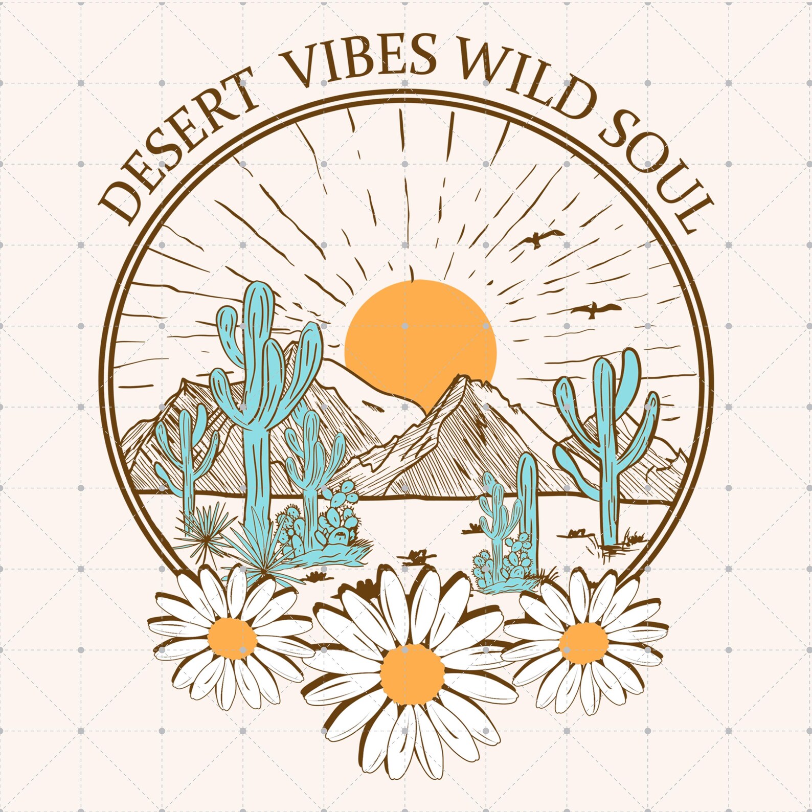 Desert Vibes Png, Desert Sublimation Png, Cactus T-shirts Png, Desert ...