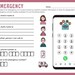 Emergency Contact Poster,safety Checklist Print,printable Emergency ...