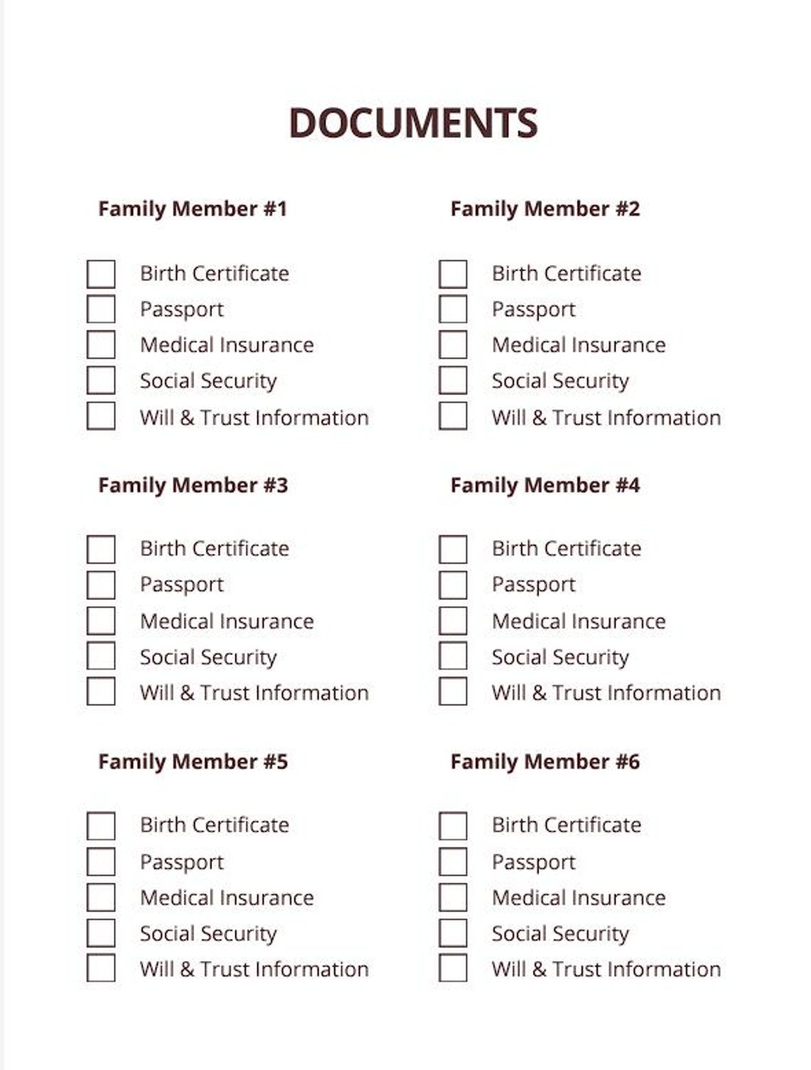 Emergency Contact Poster,safety Checklist Print,printable Emergency ...