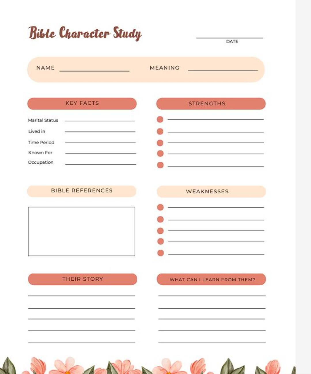 Bible Study Notes Printable Pdf,faith Journal & Scripture Study Planner ...
