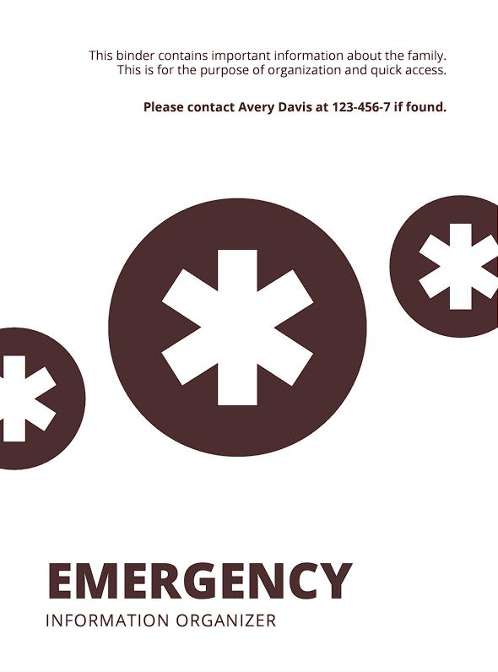 Emergency Contact Poster,safety Checklist Print,printable Emergency ...