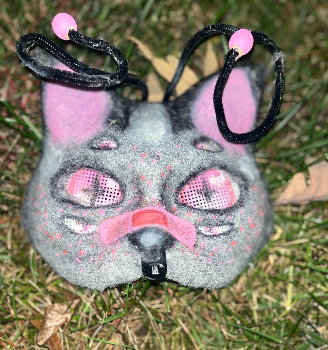 Pink Alien Kitty Therian Styled Mask - Etsy