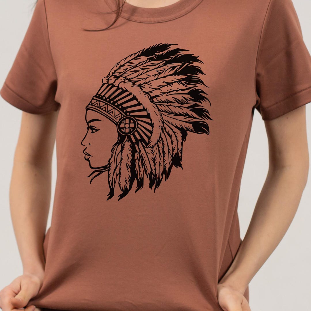 Tribal SVG, Native Woman, Beautiful American Indian, Silhouette Vector ...
