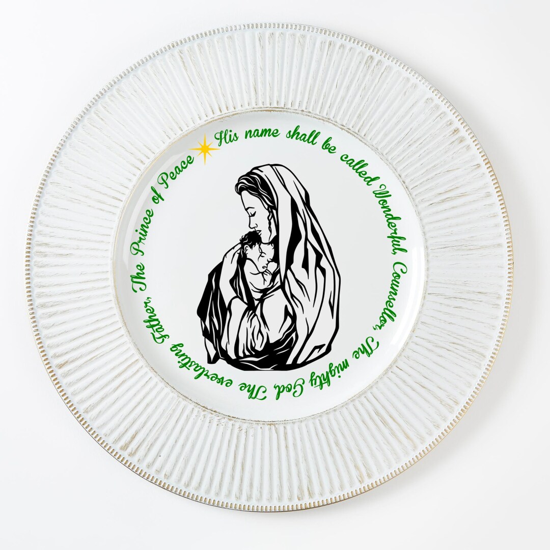 Jesus Wonderful Counselor Svg, Handel's Messiah Quote, Mary and Baby ...