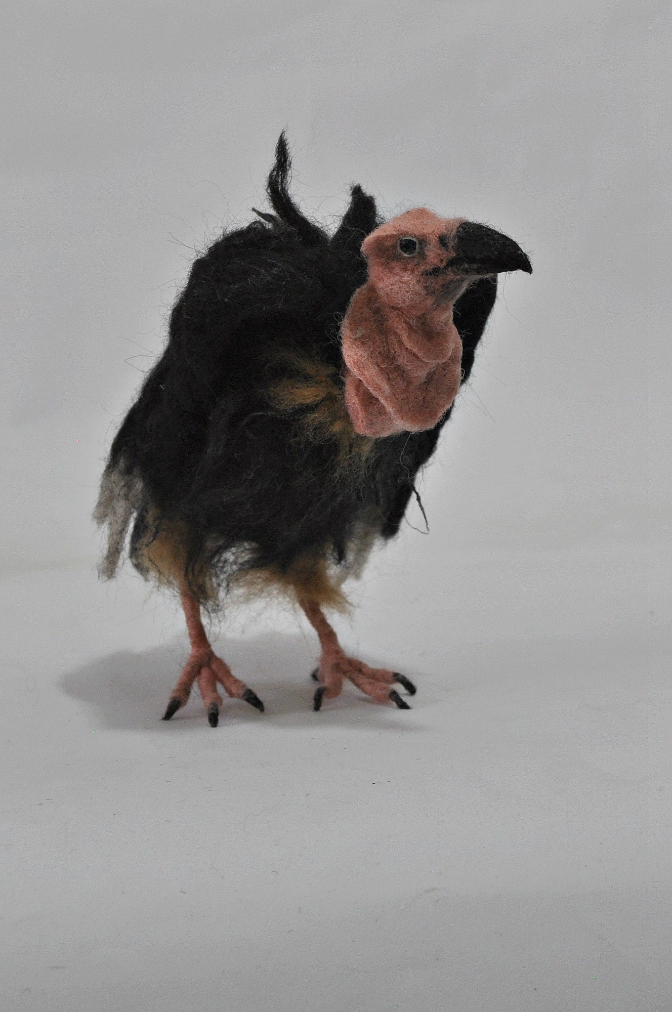 Needle Felted Bird. Red Headed Vulture. Made to Order - Etsy UK