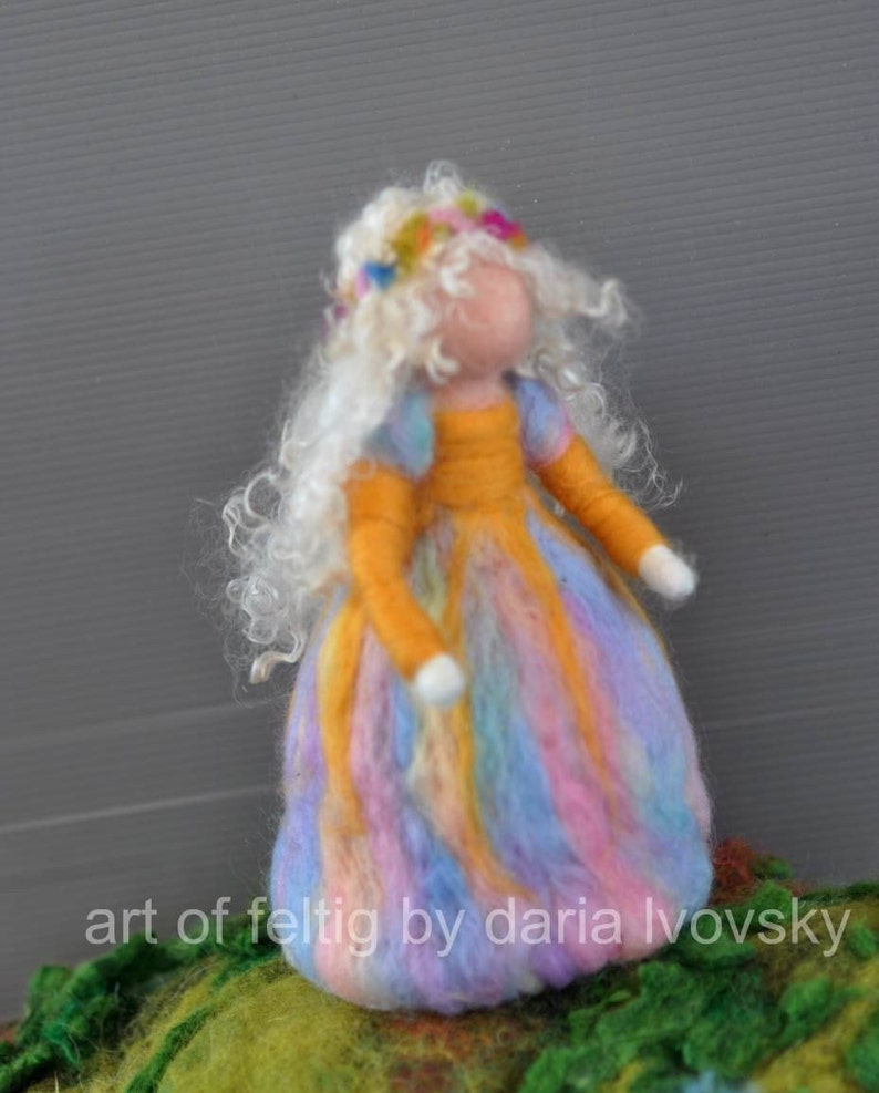 Needle Felted Waldorf-summer Maiden-soft Sculpture-standing - Etsy