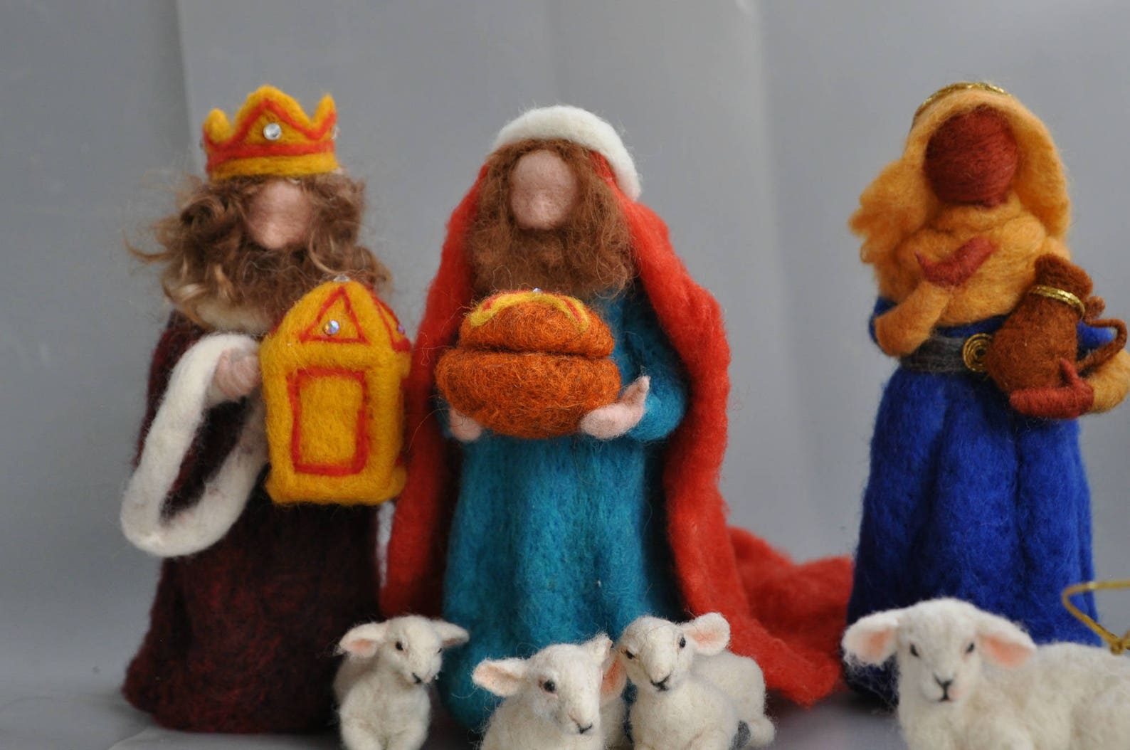 Needle Felted-nativity Set-nativity-waldorf Wise | Etsy