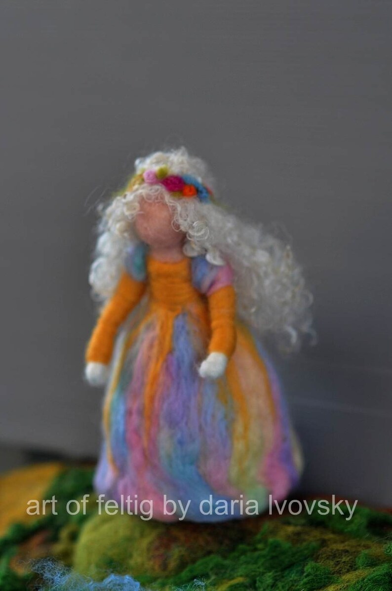 Needle Felted Waldorf-summer Maiden-soft Sculpture-standing - Etsy