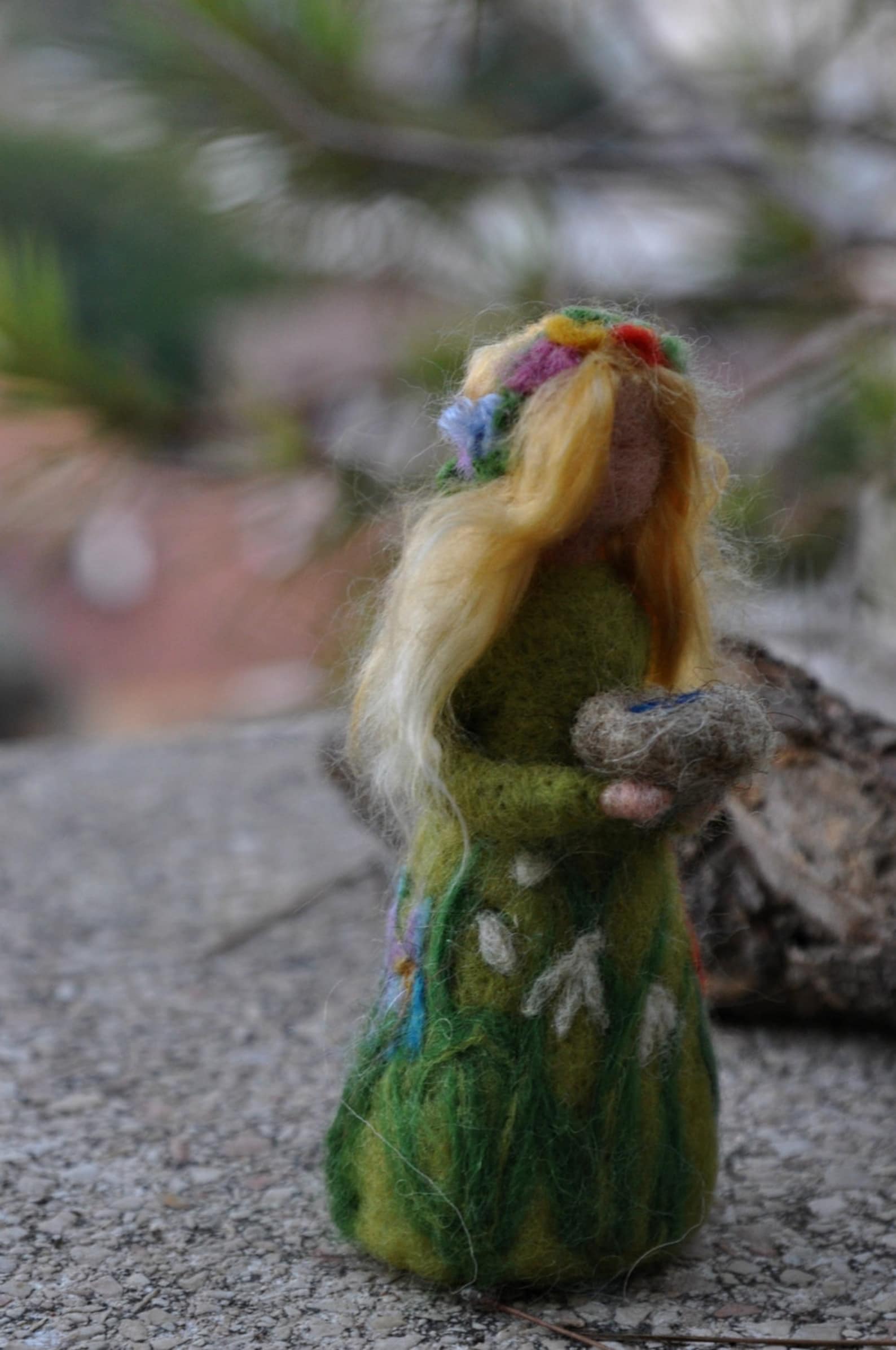 Needle Felted Waldorf Wool Fairy.spring - Etsy UK