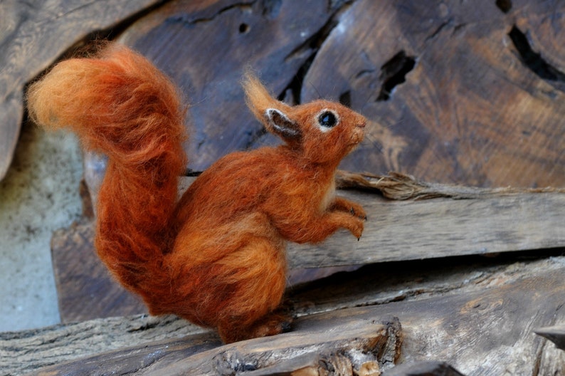 Needle Felted Animal. Red Squirrel. Made to Custom Orders - Etsy UK