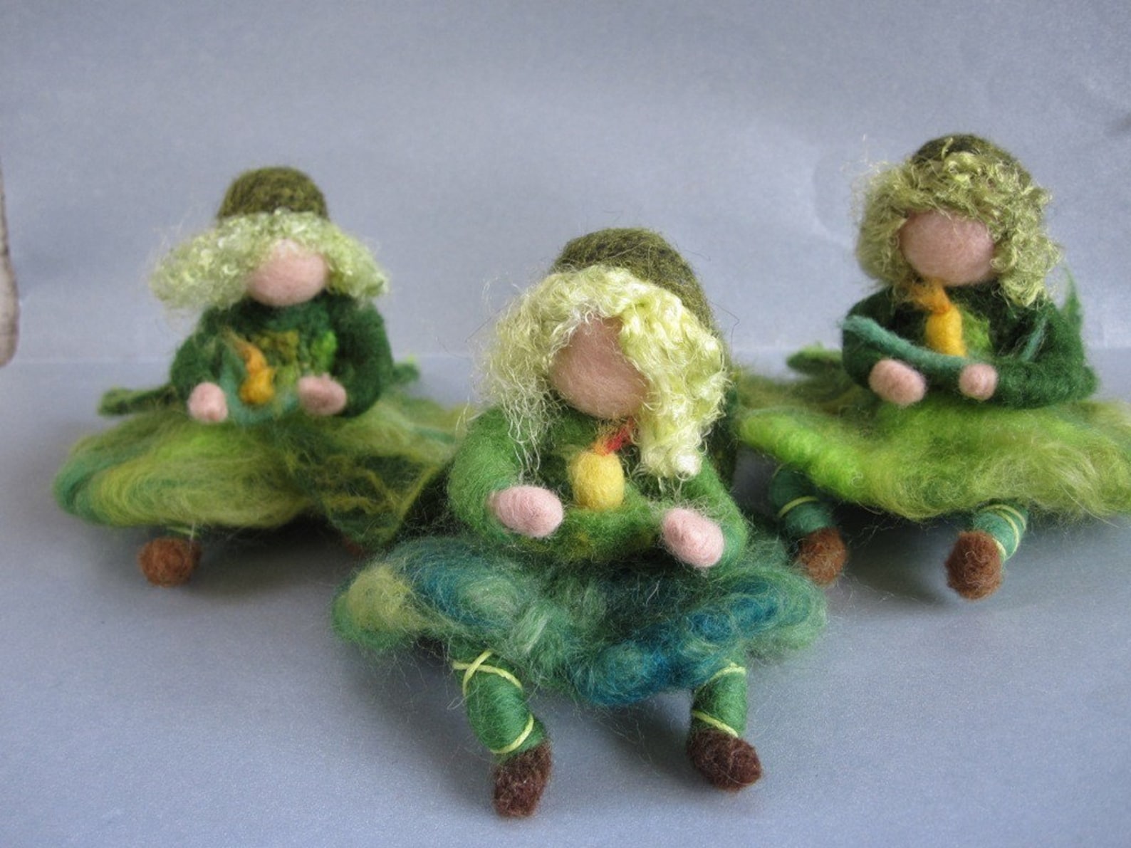 Needle Felted Wool Fairy Green Fairy-soft Sculpture-waldorf - Etsy