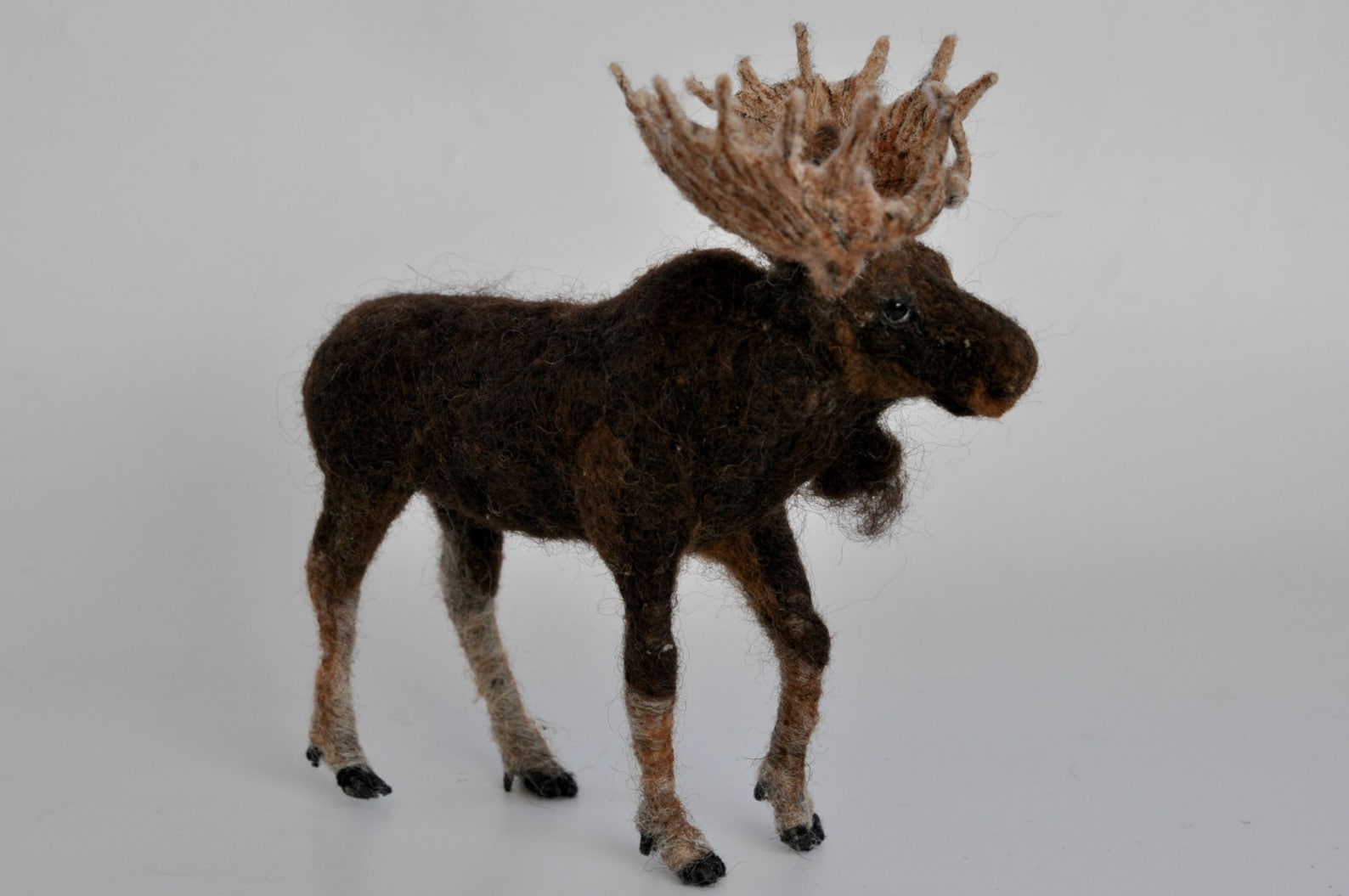 Needle Felted Animal. Felted Moose. Made to Order - Etsy Israel