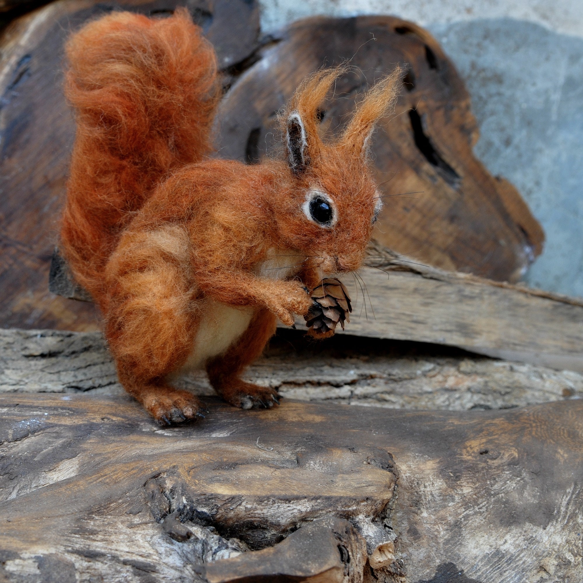 Needle Felted Animal. Red Squirrel. Made to Custom Orders - Etsy UK